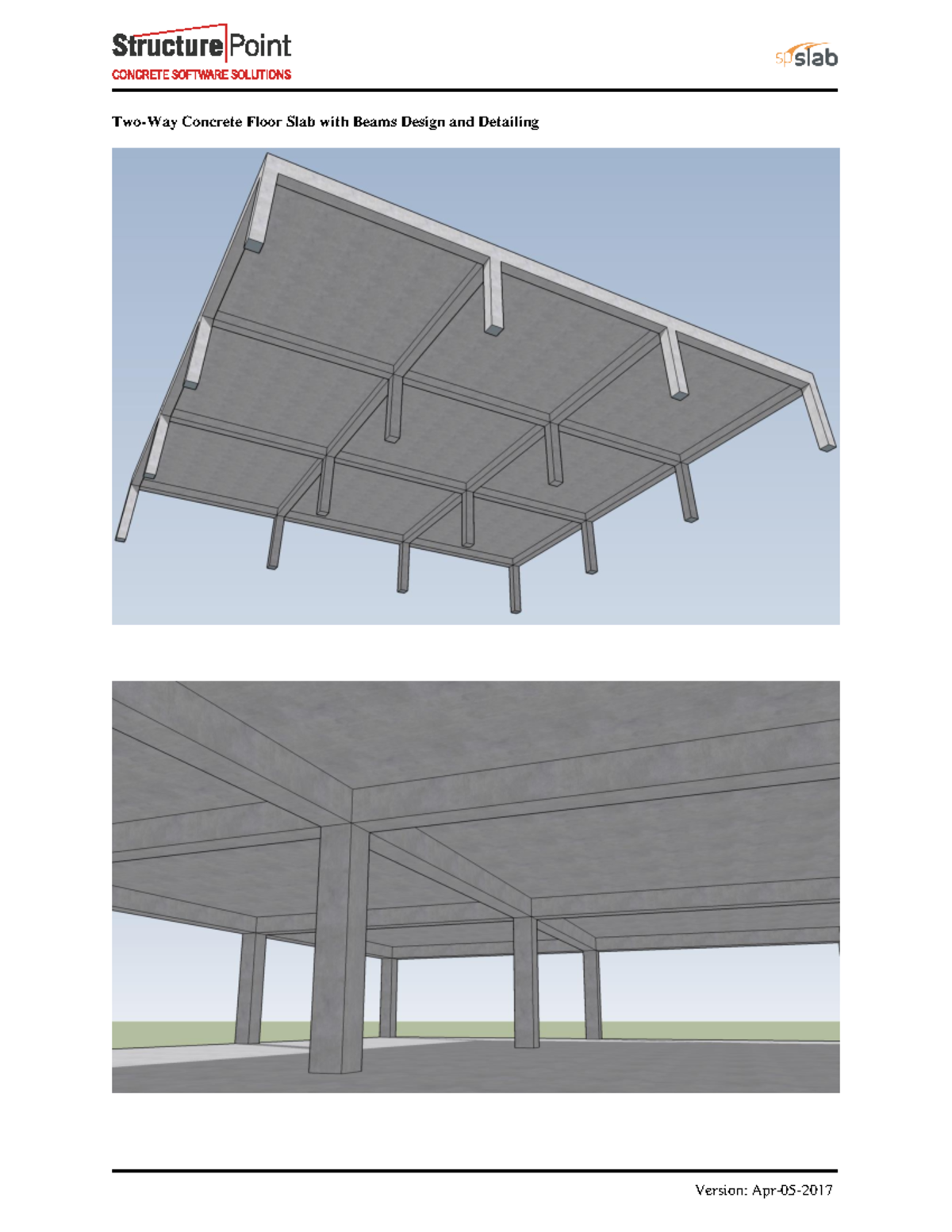 Two Way Concrete Floor Slab with Beams Design Detailing - Version: Apr ...