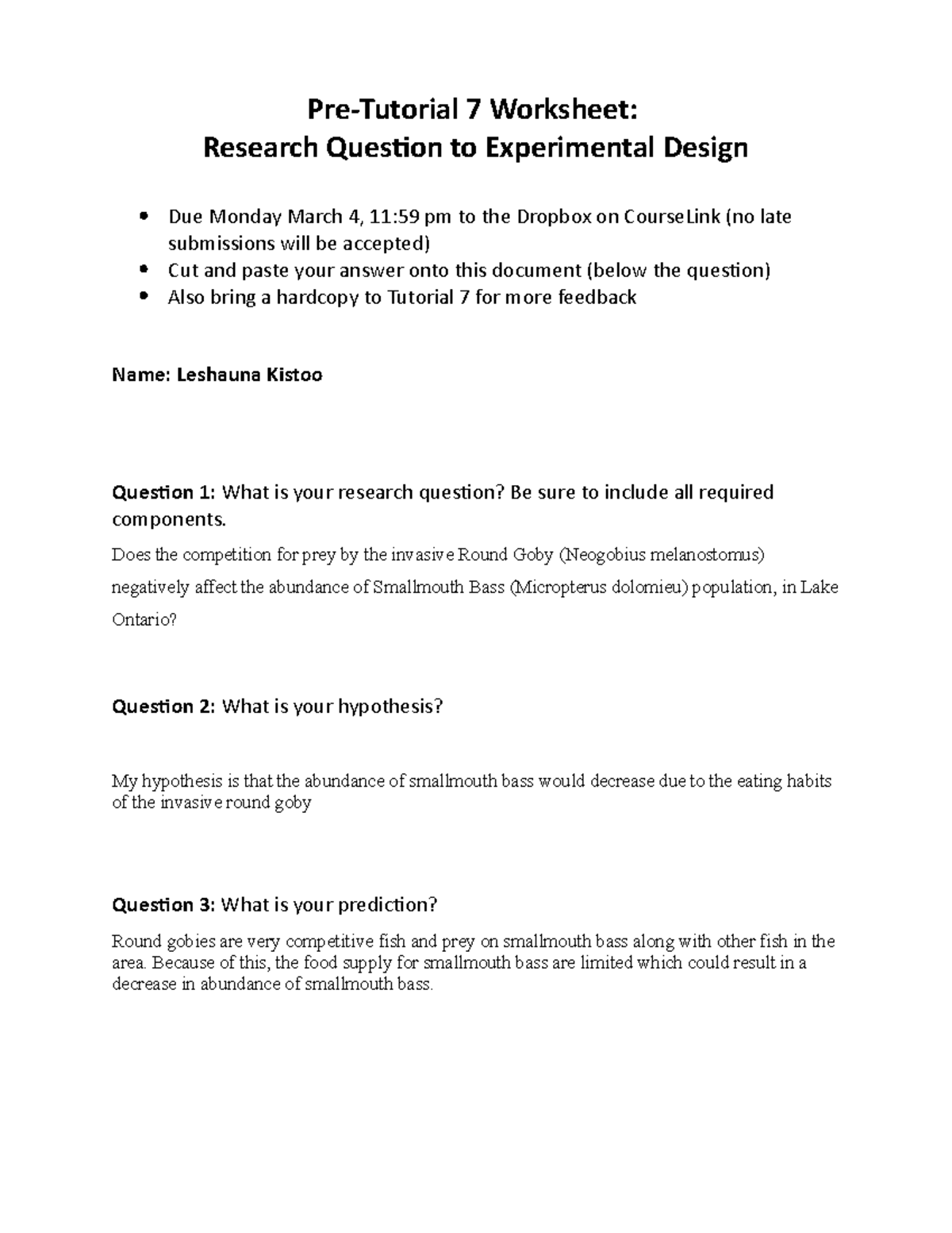 Pre-Tutorial 7 Worksheet - Pre-Tutorial 7 Worksheet: Research Question ...