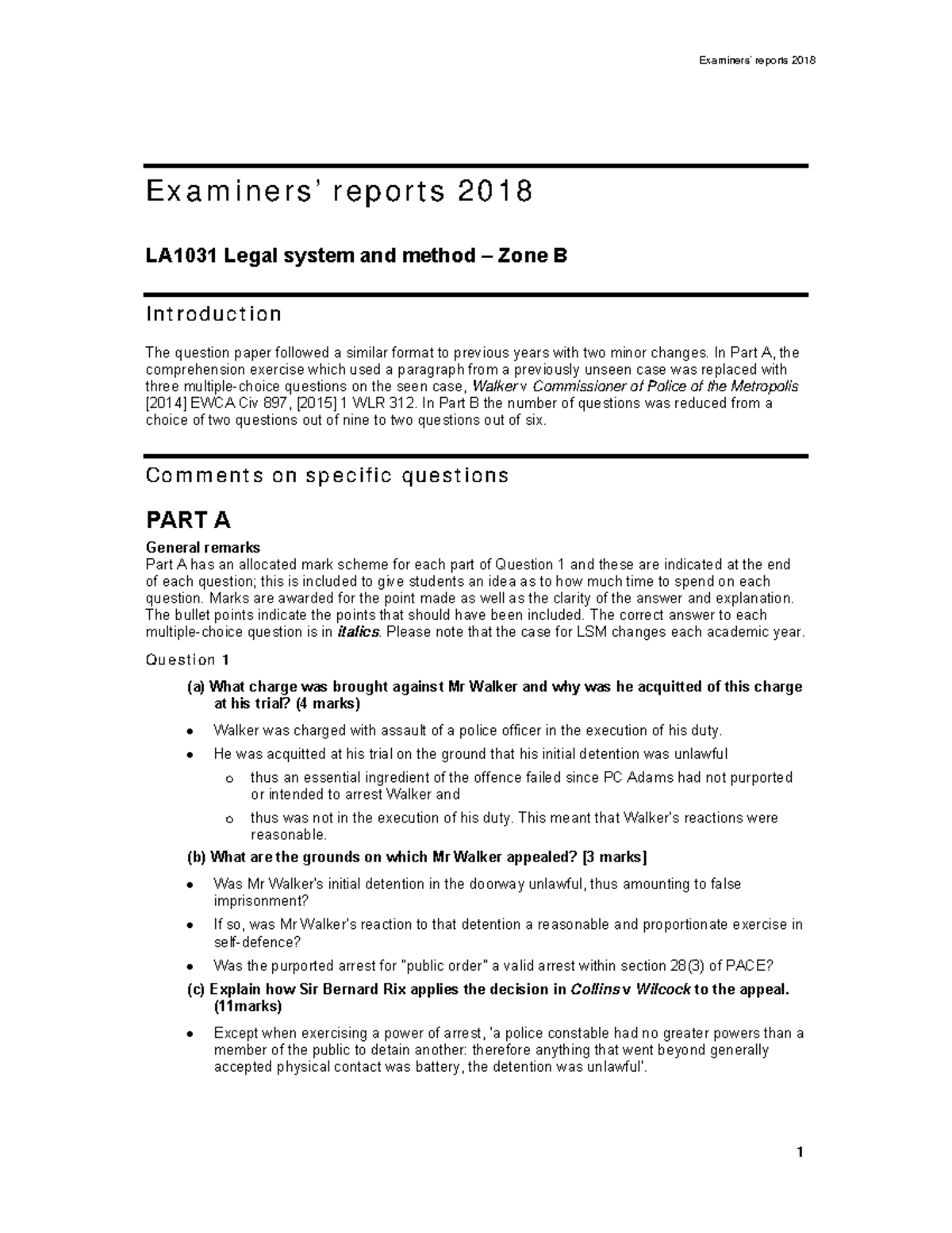 Lsm report 2018 B - paper - Ex a m i n e r s ’ r e p o r t s 2 0 1 8 ...