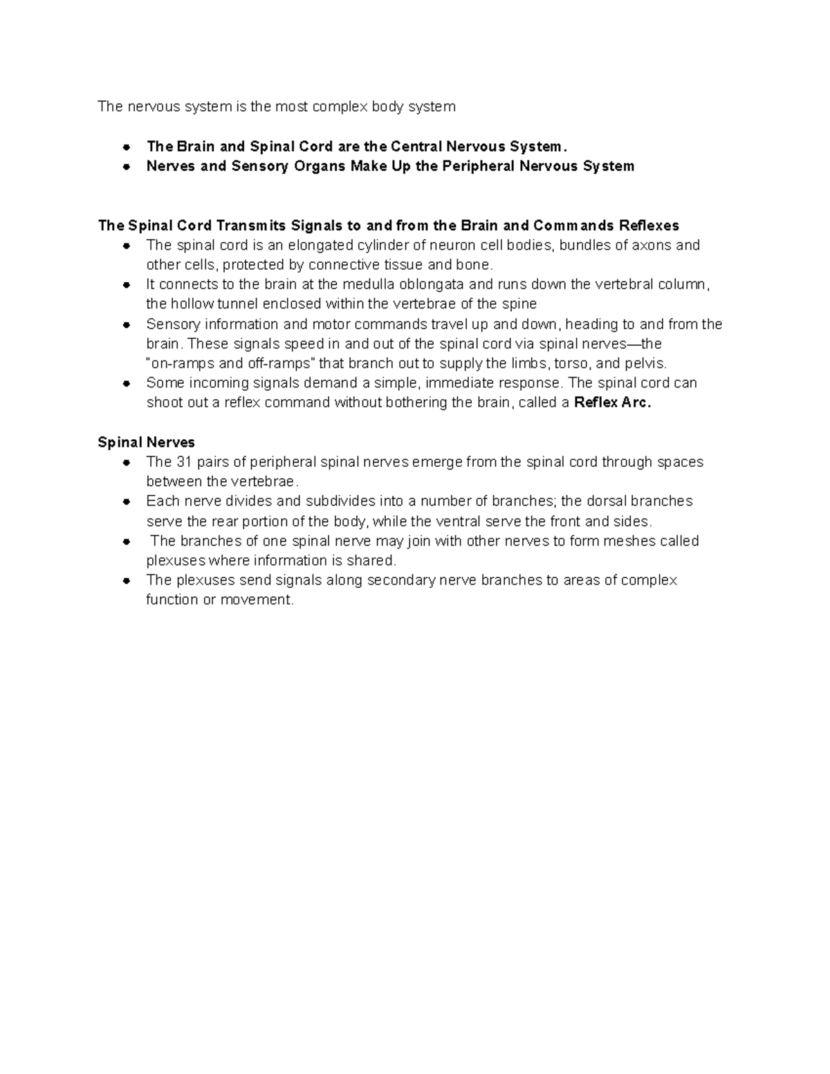 Intro to Nervous System - The nervous system is the most complex body ...