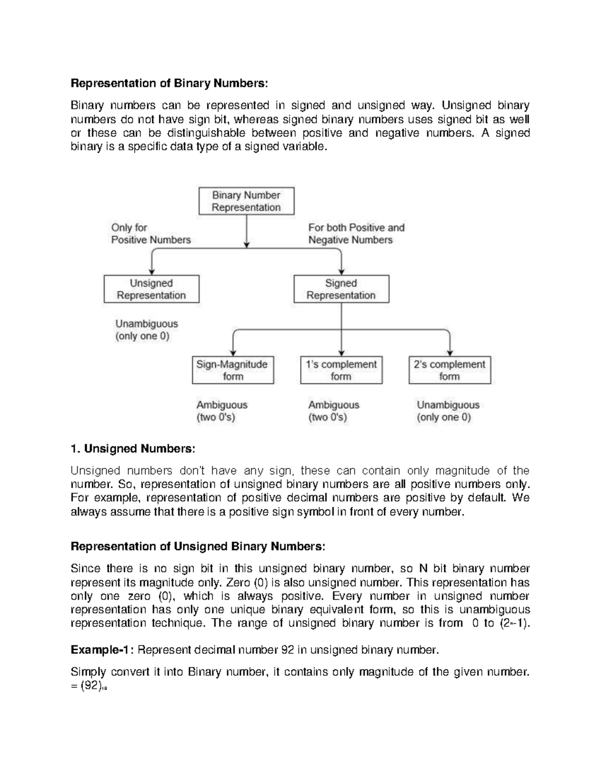 1.1.1Representation of Binary Numbers compressed - Representation of Binary Numbers: Binary ...