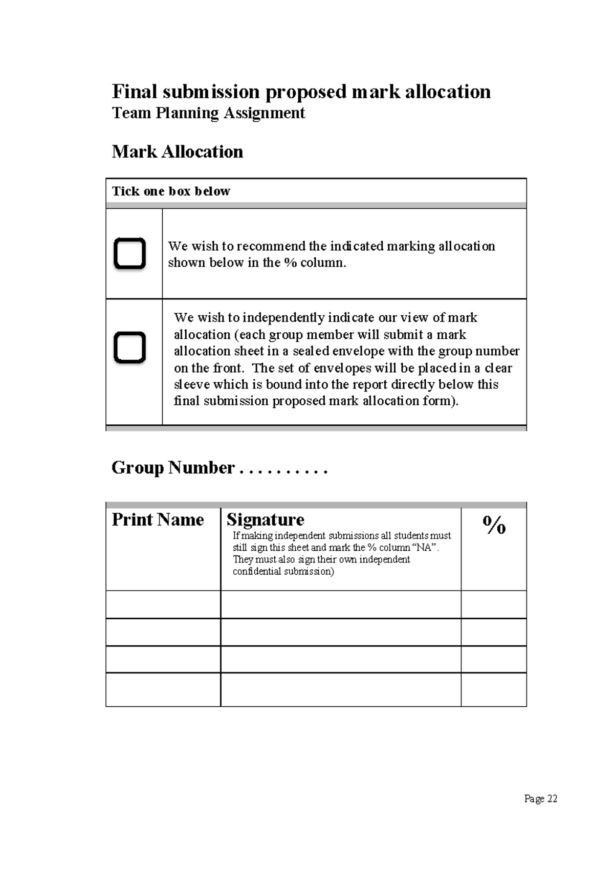 Group assignment Mark allocation Peer assessment form - Page 22 Final ...