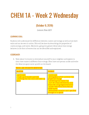 CHEM 1A Midterm 1 Review Session Practice Problems[ 10022 ] - CHEM 1A - Midterm 1 Review Session ...