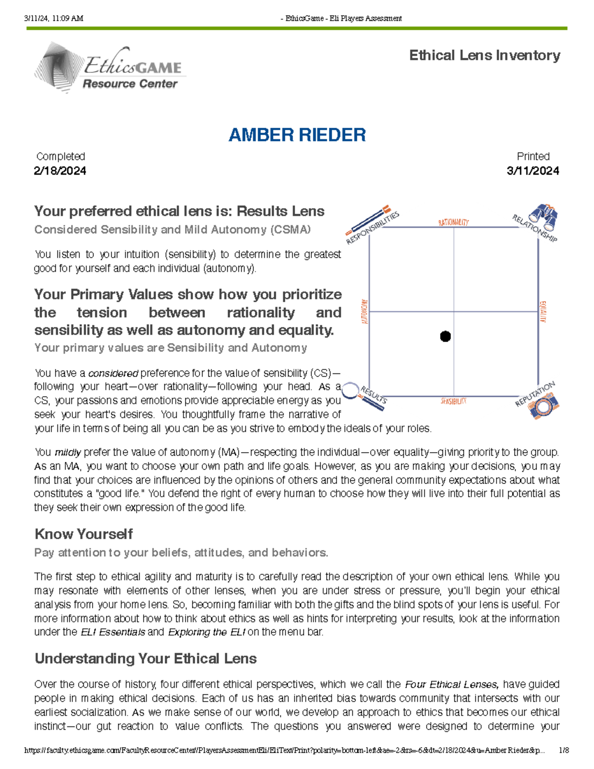 - Ethics Game - Eli Players Assessment - Ethical Lens Inventory ...
