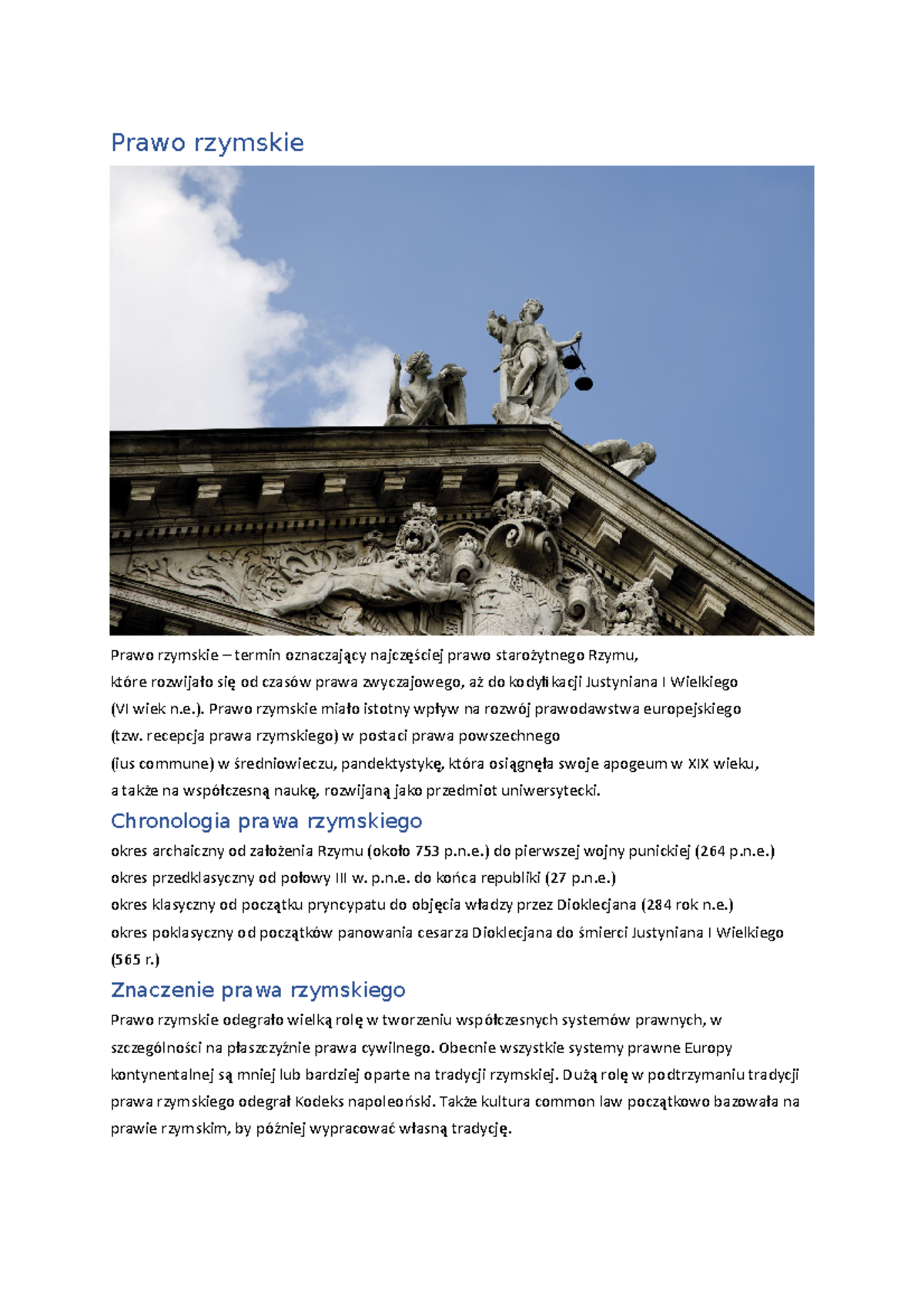 Prawo rzymskie - materiały z zajęć - Prawo rzymskie Prawo rzymskie ...