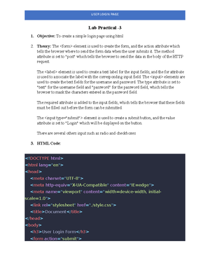LAB Report- Web Technology CACS205 BCA 3rd - Tribhuvan University Madan ...