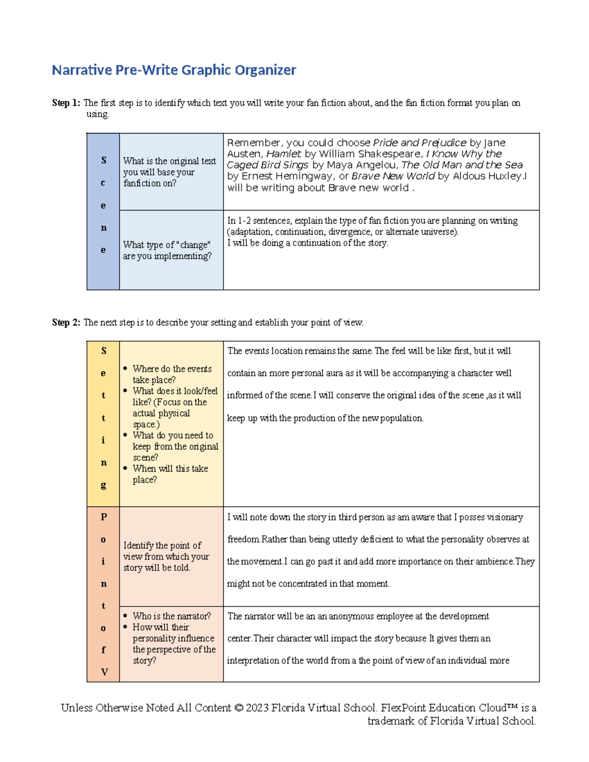 Plotting narrative graphic organizer 4 - Narrative Pre-Write Graphic ...