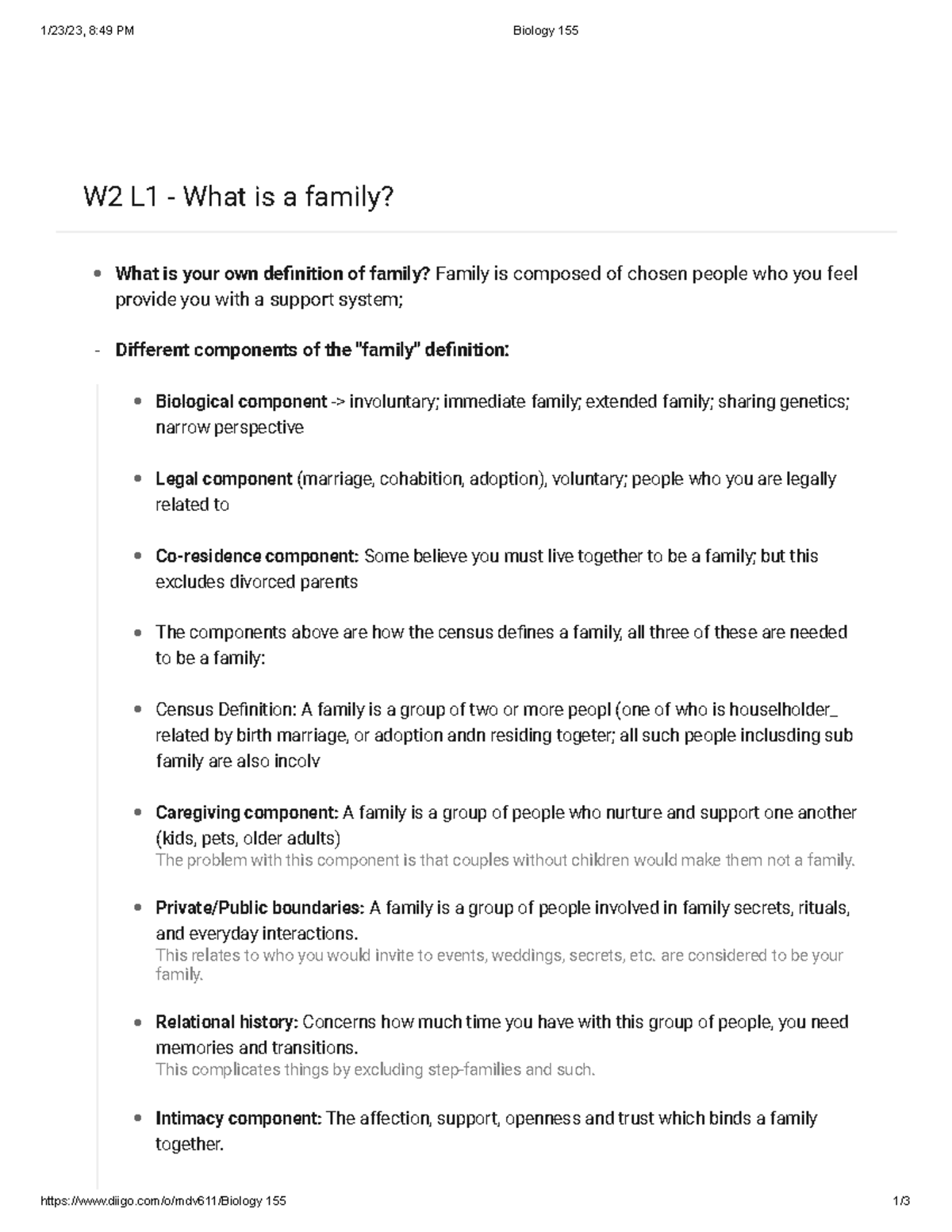 01-23-23 Lecture Notes: What is a "Family" - 1/23/23, 8:49 PM Biology ...