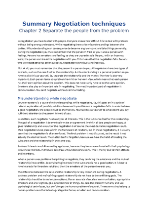 Summary chapter 4 - Getting to Yes - Summary of Chapter 4 Invent ...