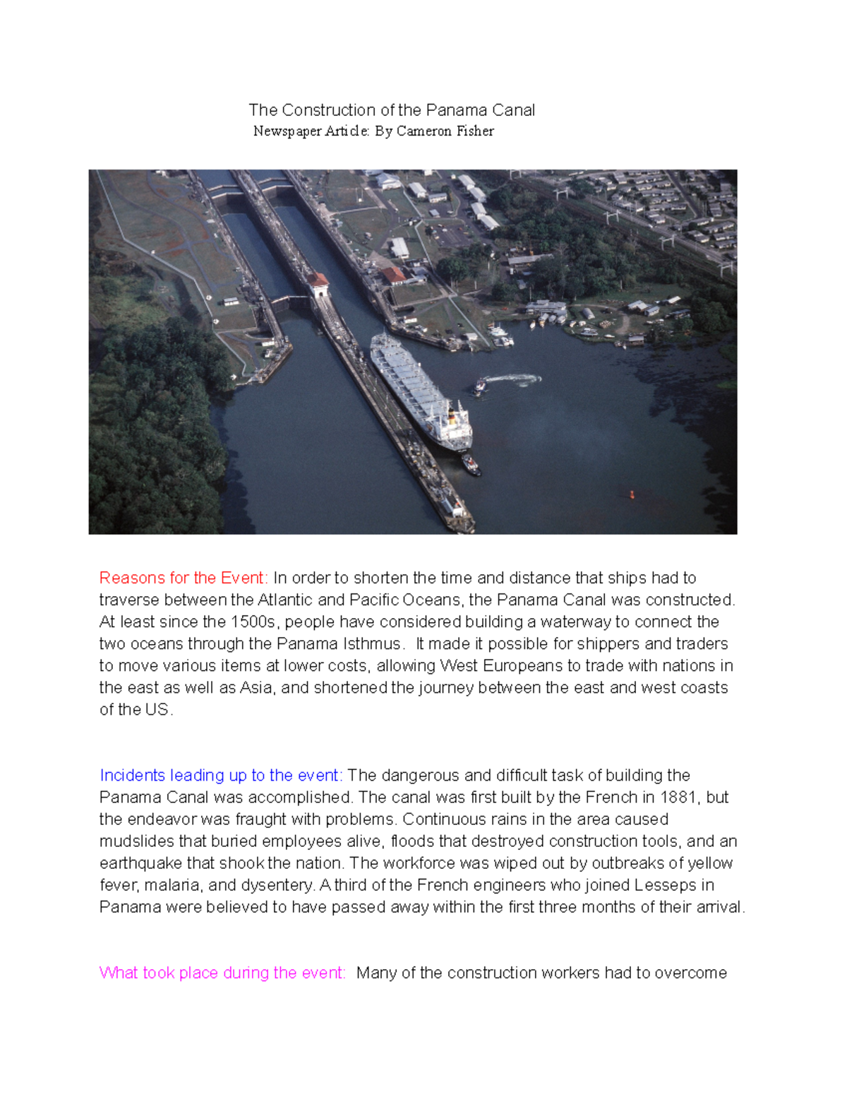 03.02 US_territorial expansion - The Construction of the Panama Canal ...