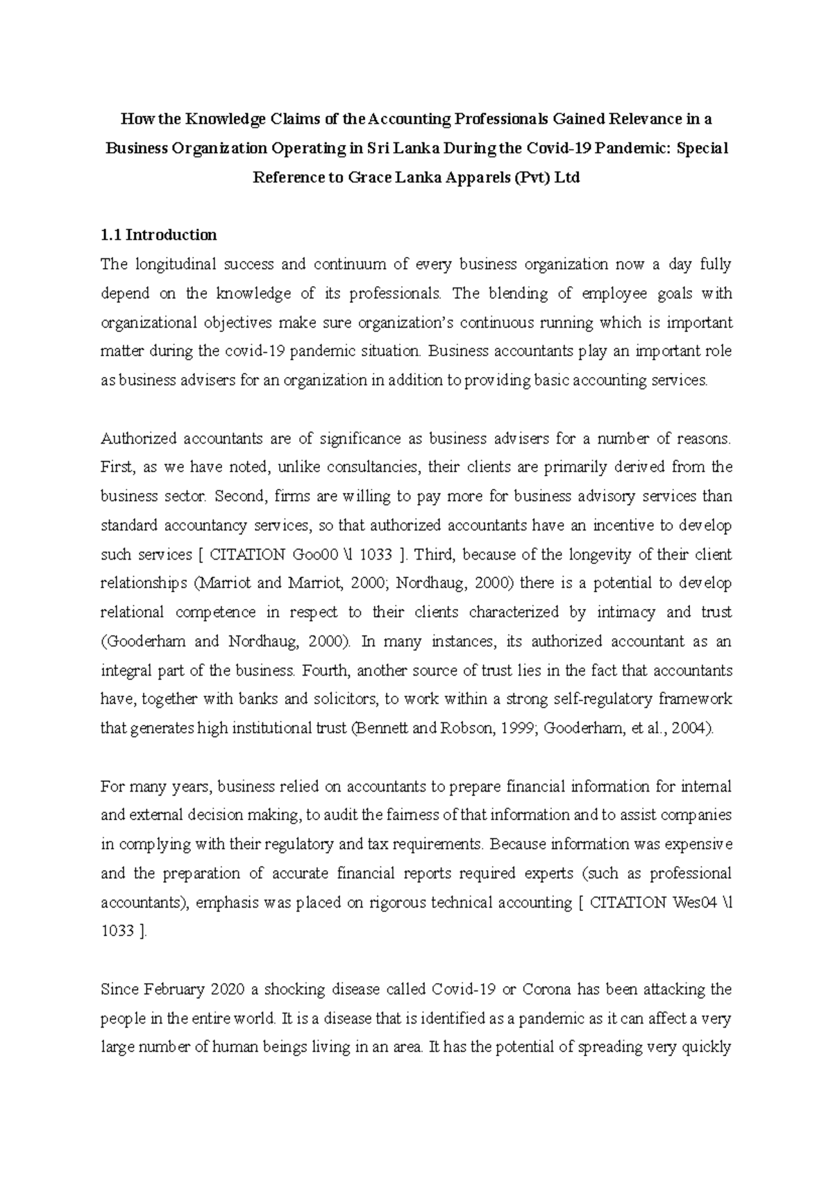 Acc research proposal - iii - How the Knowledge Claims of the Accounting Professionals Gained ...