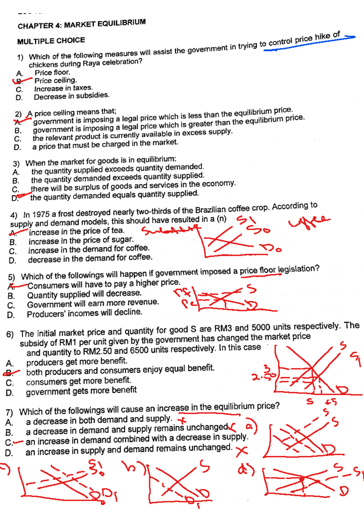 Suggested answer market equilibrium - microeconomic - Studocu