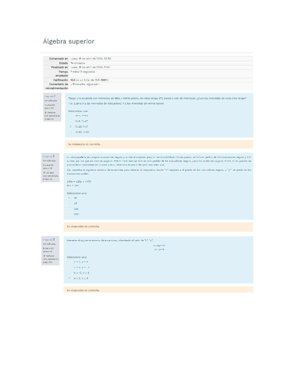 Examen 5 - Algebra superior - Studocu