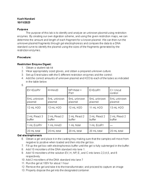 Zil Patel MCB 251 Unknown Vector Analysis - Zil Patel MCB 251 November ...