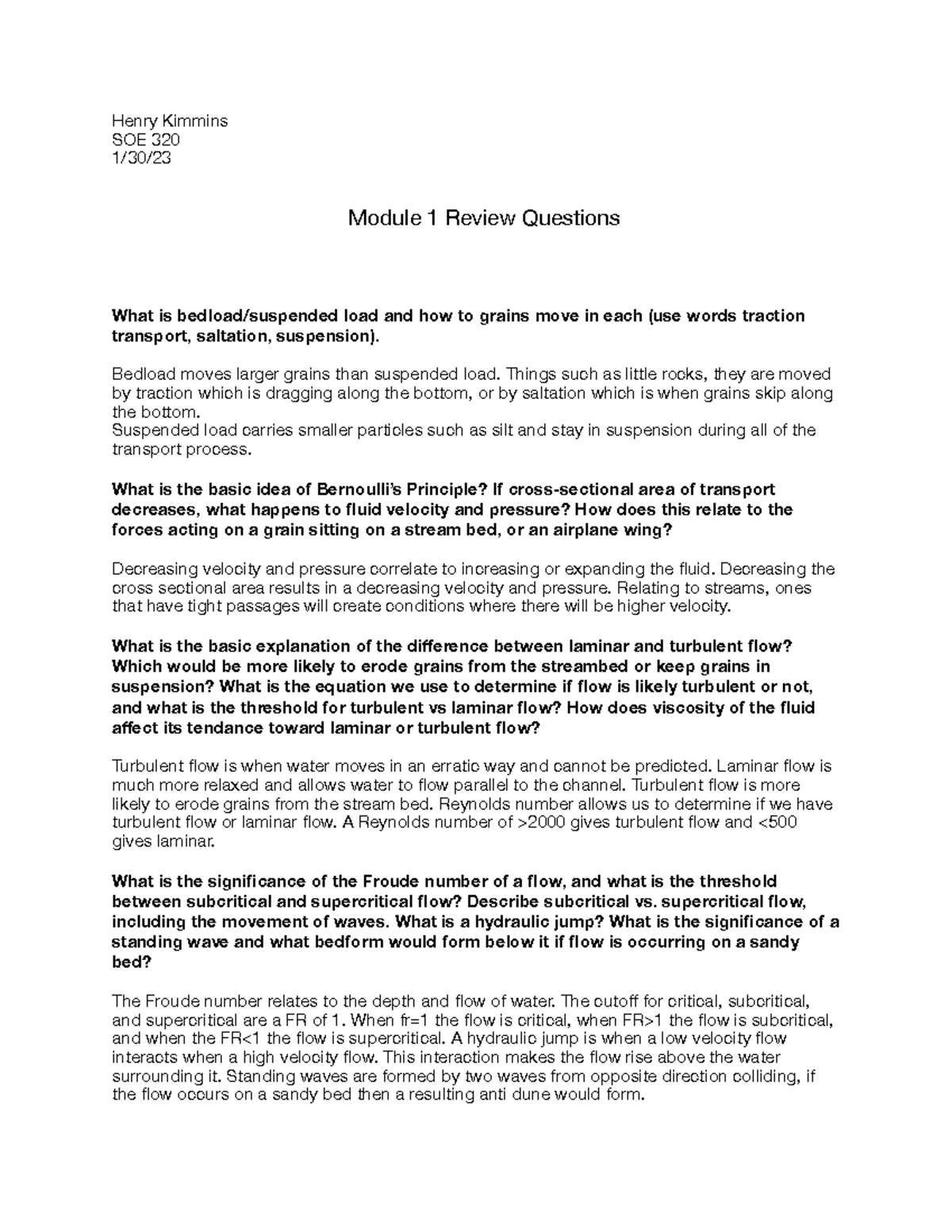 320.Mod1 - First Module Questions - Henry Kimmins SOE 320 1/30/ Module ...