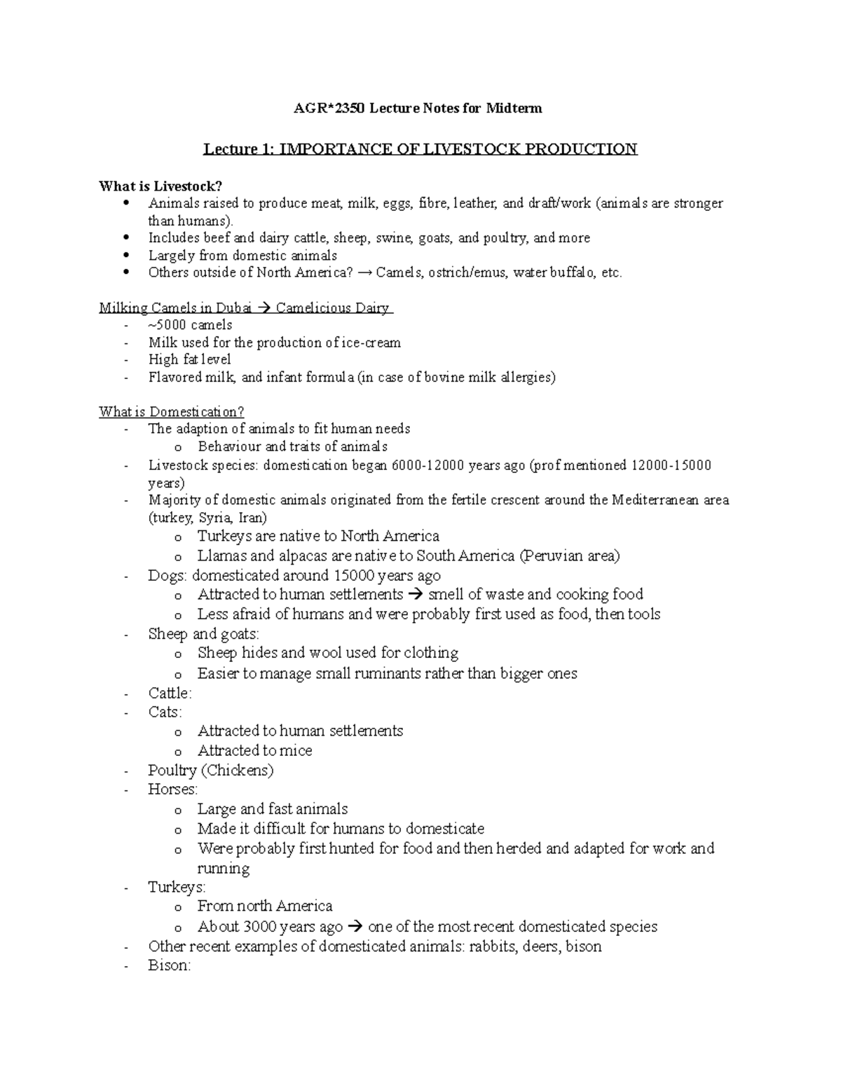 AGR2350 Midterm Notes - easy control f - AGR 2350 - U of G - Studocu