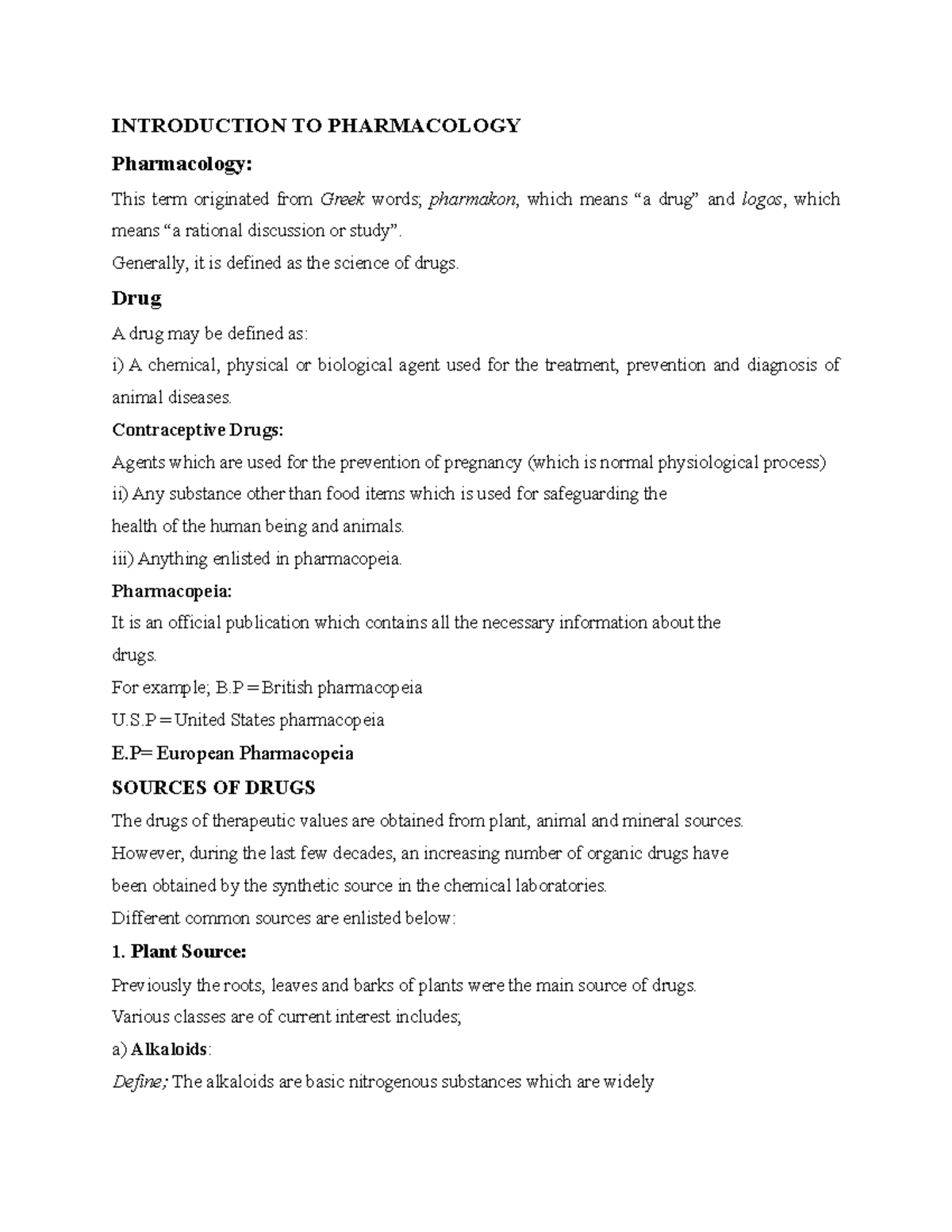 2. general pharmacology and pharmaceutics manual - INTRODUCTION TO ...