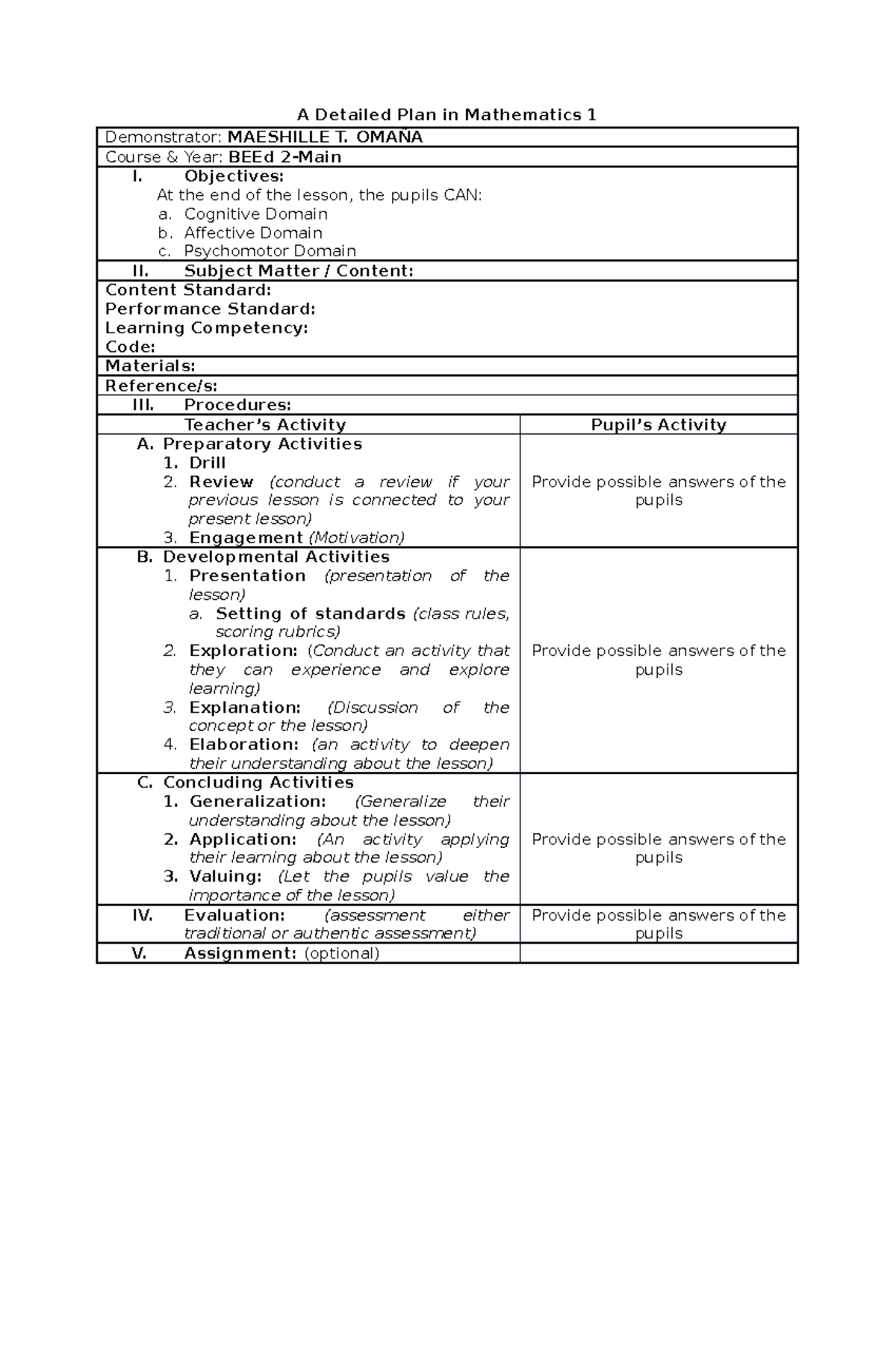 A-Detailed-Plan-in-Mathematics-1 2 - A Detailed Plan in Mathematics 1 ...