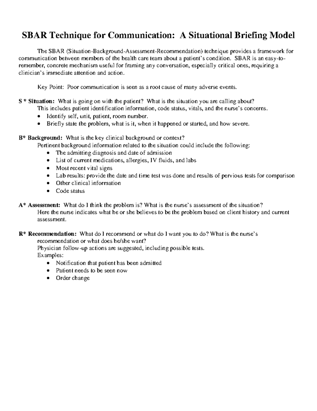 Inbound 8489703688224640508 - SBAR Technique for Communication: A ...