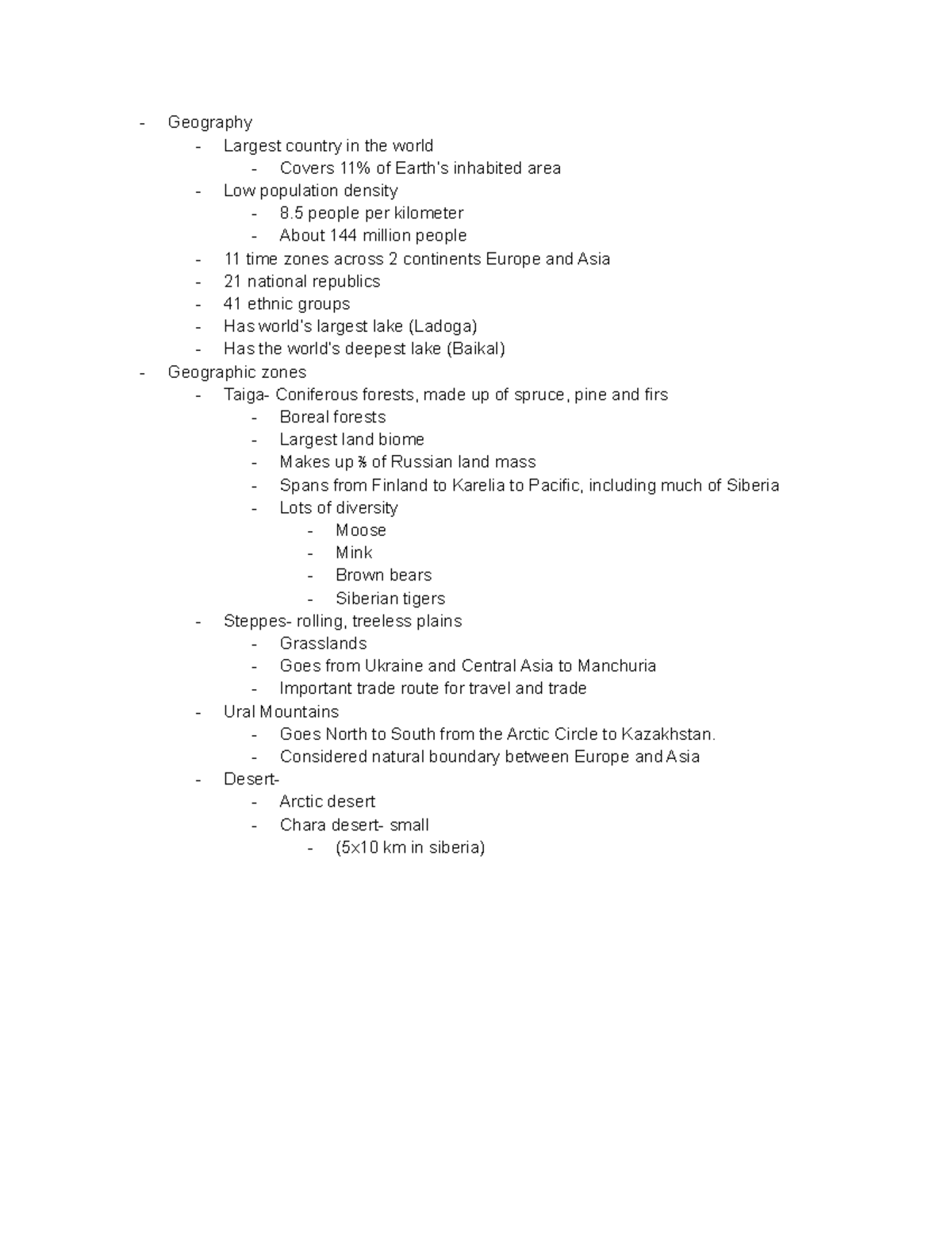 Russia at a Glance - Geography Largest country in the world Covers 11% ...