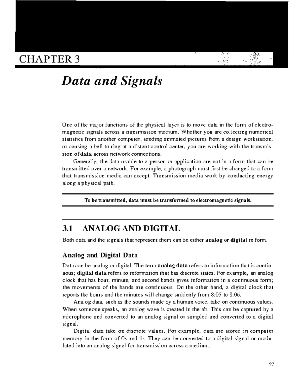 Data Signal Book Chapter Chapter 3 Data And Signals One Of The Major Functions Of The Physical