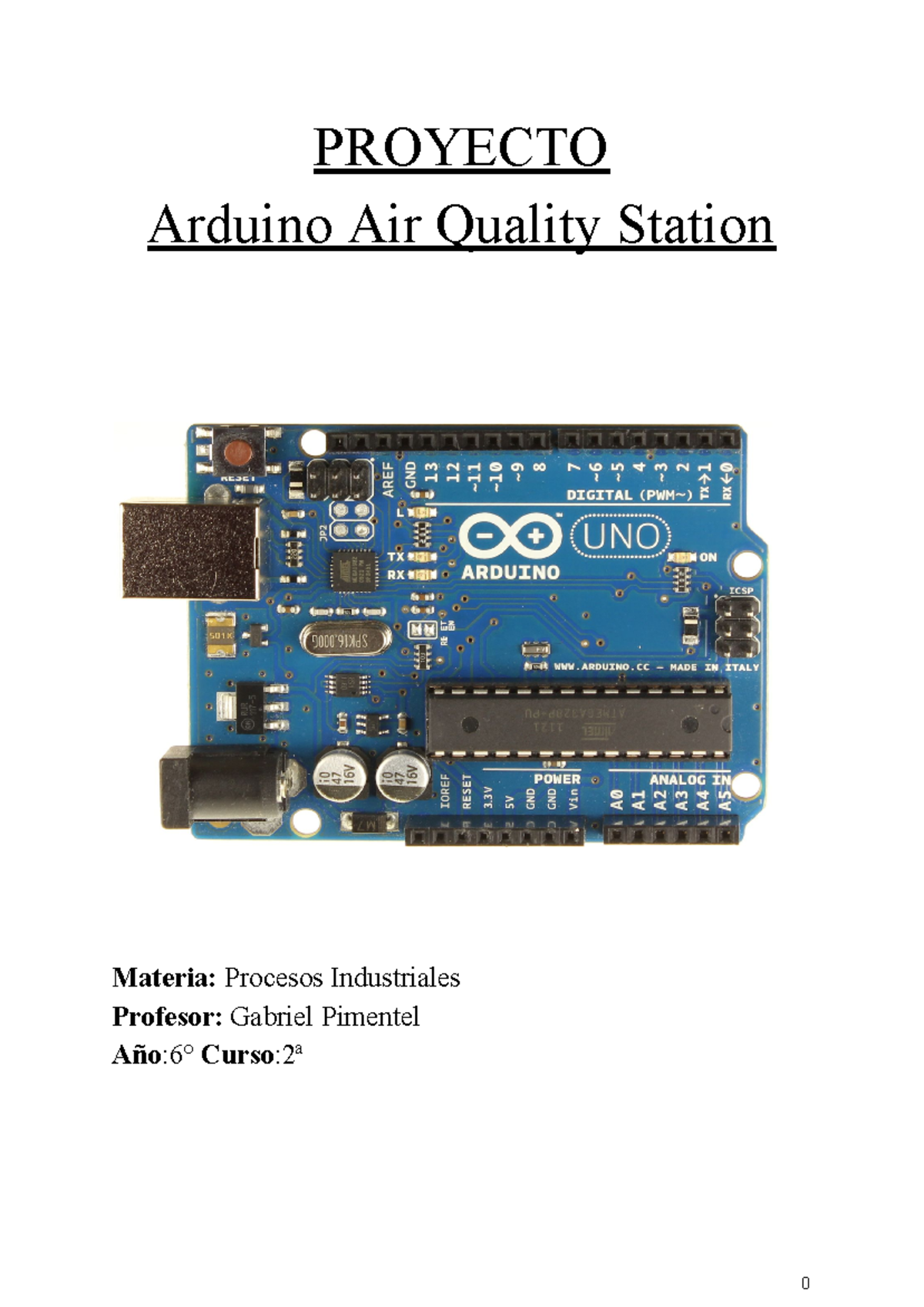Proyecto AQI Arduino - Nota: 10 - PROYECTO Arduino Air Quality Station ...