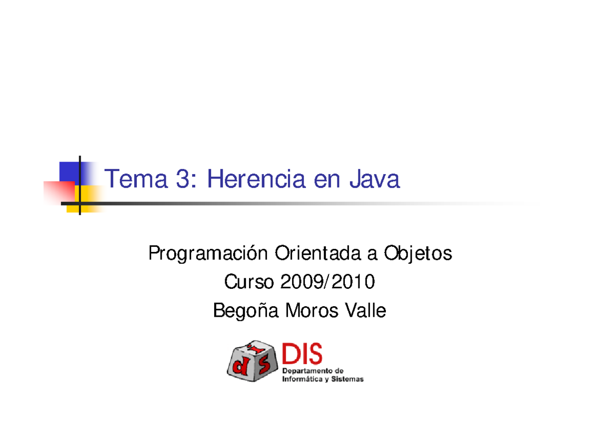 PDF de "Herencia " en Java (POO) - Tema 3: Herencia en Java ...