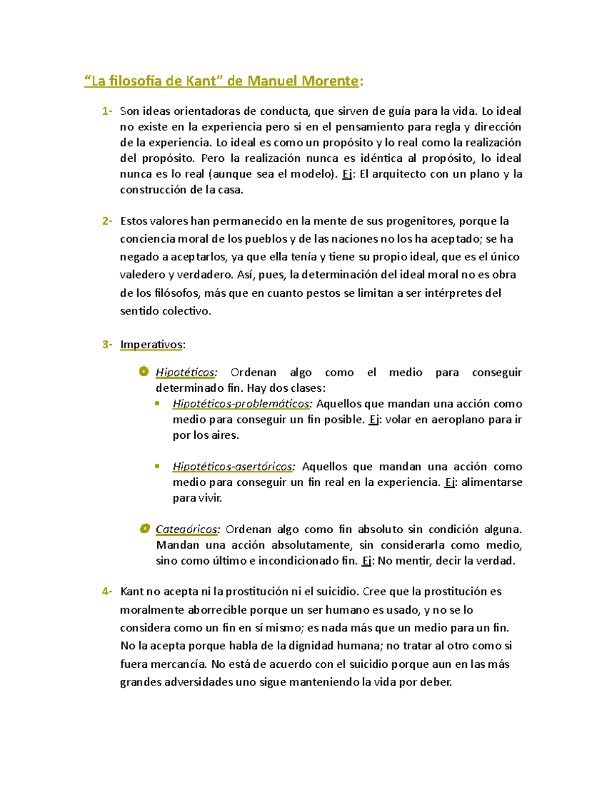 La filosofia de Kant - de de Manuel Morente: Son ideas orientadoras de ...