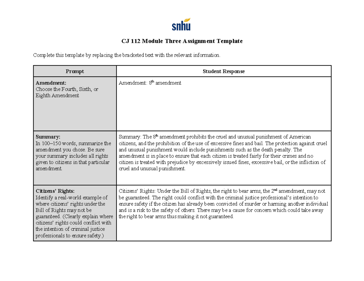 Cj 112 Module Three Assignment Template Cj 112 Module Three Assignment Template Complete This