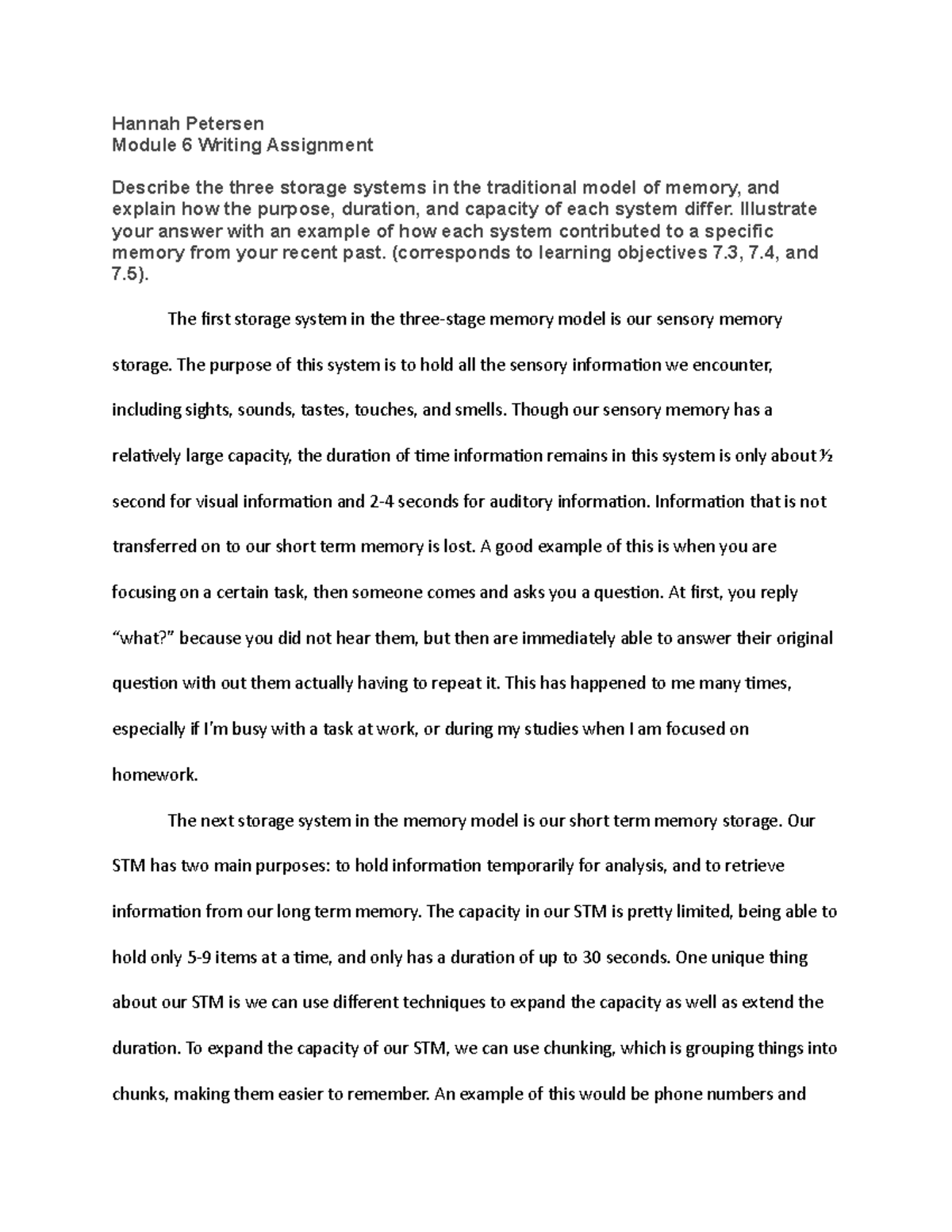 Chapter 7 Writing Assignment - Hannah Petersen Module 6 Writing ...