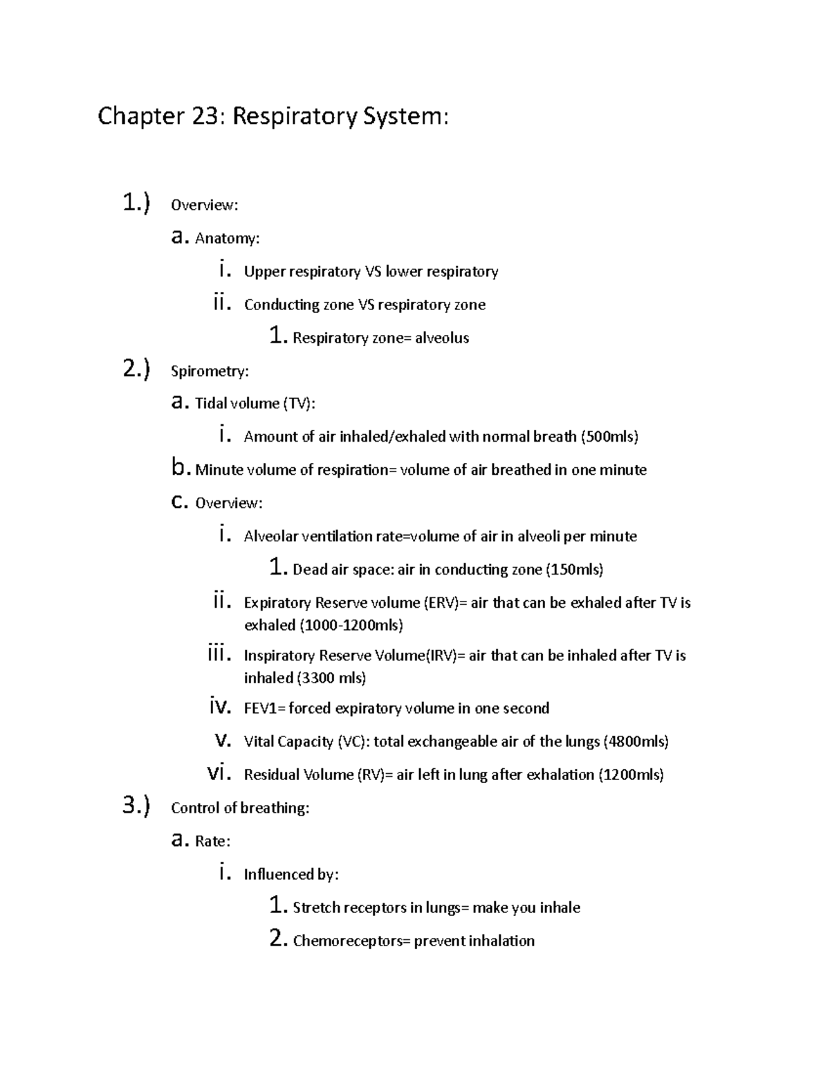 Chapter 23 Res system - Lecture notes for ms.longs class - Chapter 23 ...