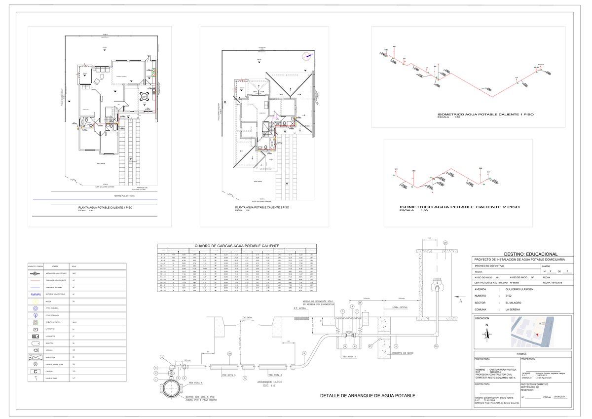 Proyecto De Agua Potable Caliente Trajabo 1 Dwg Layout 2 N 0 17 14 80