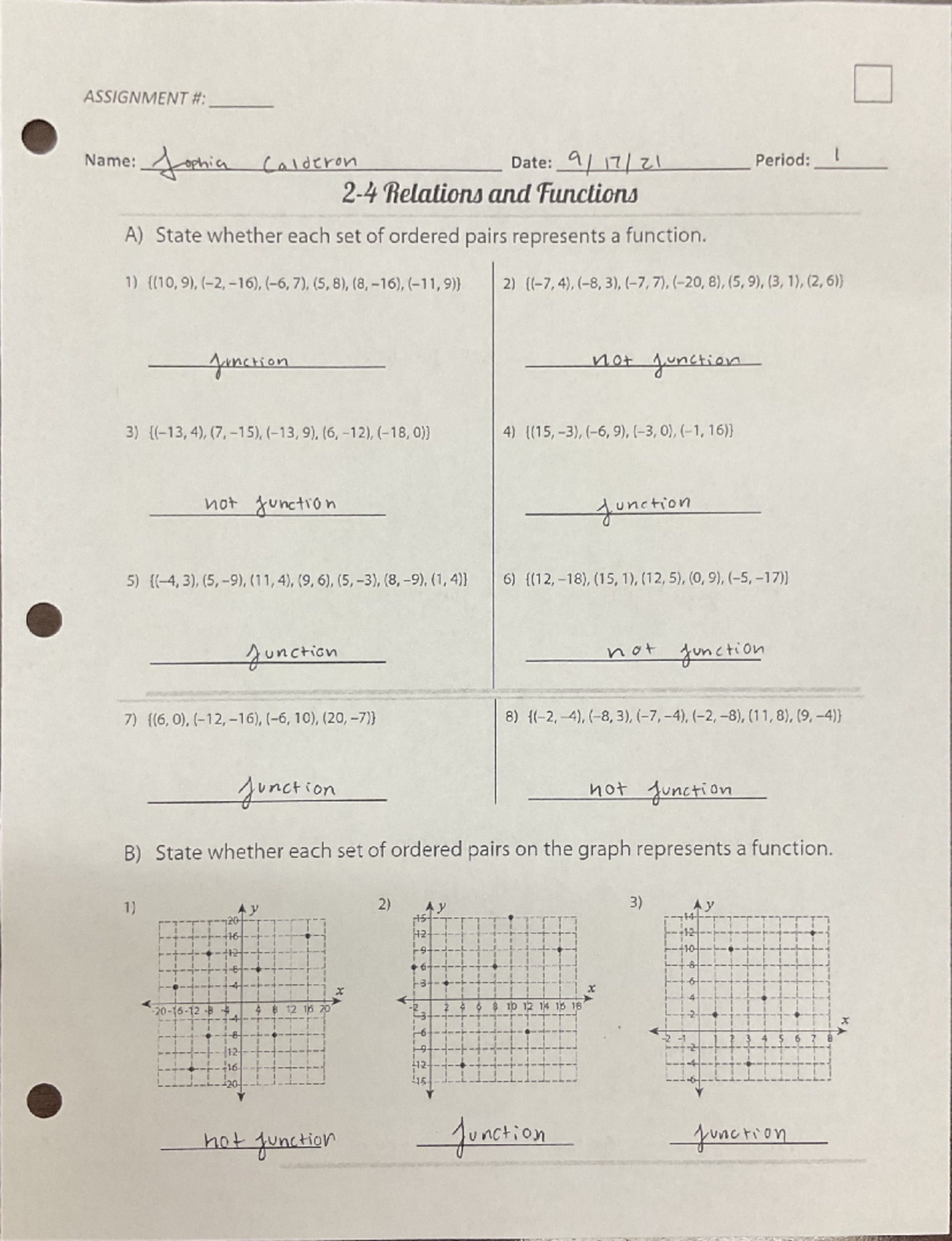2-4 Relations and Functions Worksheet - CHEM1979 - Studocu