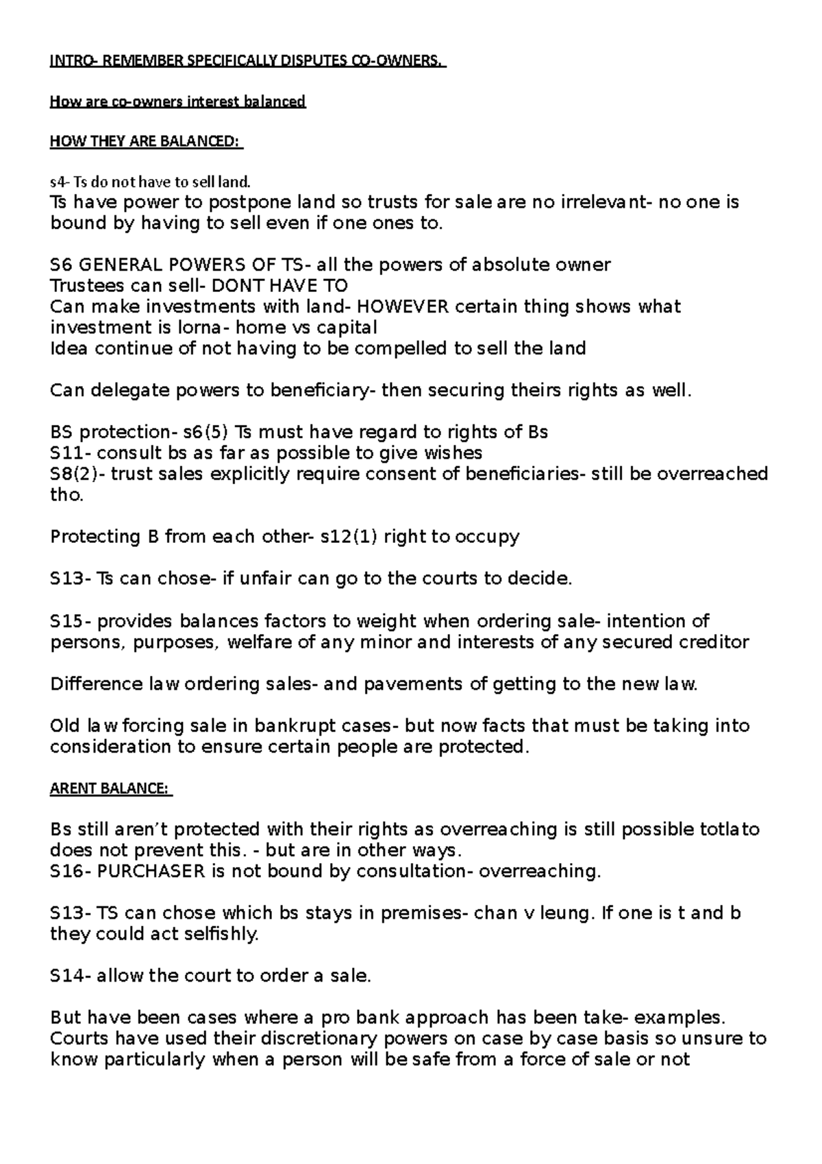 Tolata PLAN for balance of co-owner disputes - INTRO- REMEMBER ...