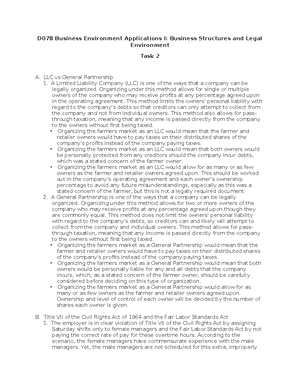 D081 Task 2 - Task 2 - D081 Innovative and Strategic Thinking Task 2 A ...