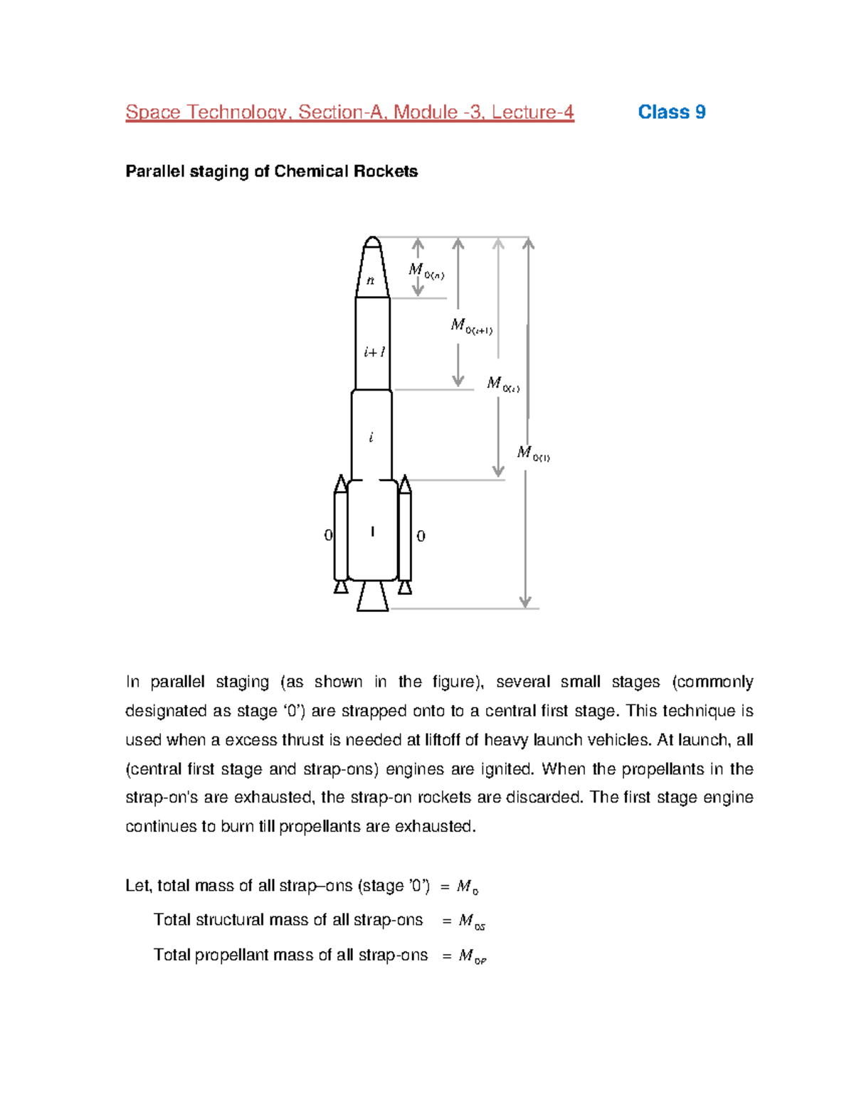 Lecture 9 - Space Technology - Space Technology, Section-A, Module -3 ...