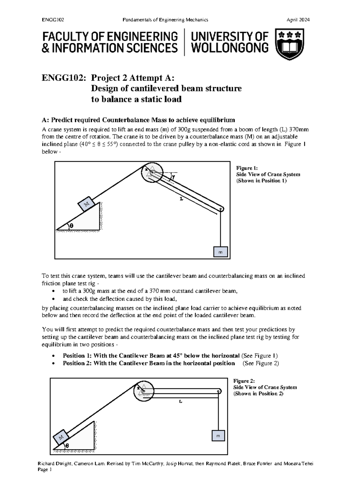 ENGG102 Project 2A - Students Handout - Week 7 - Richard Dwight ...