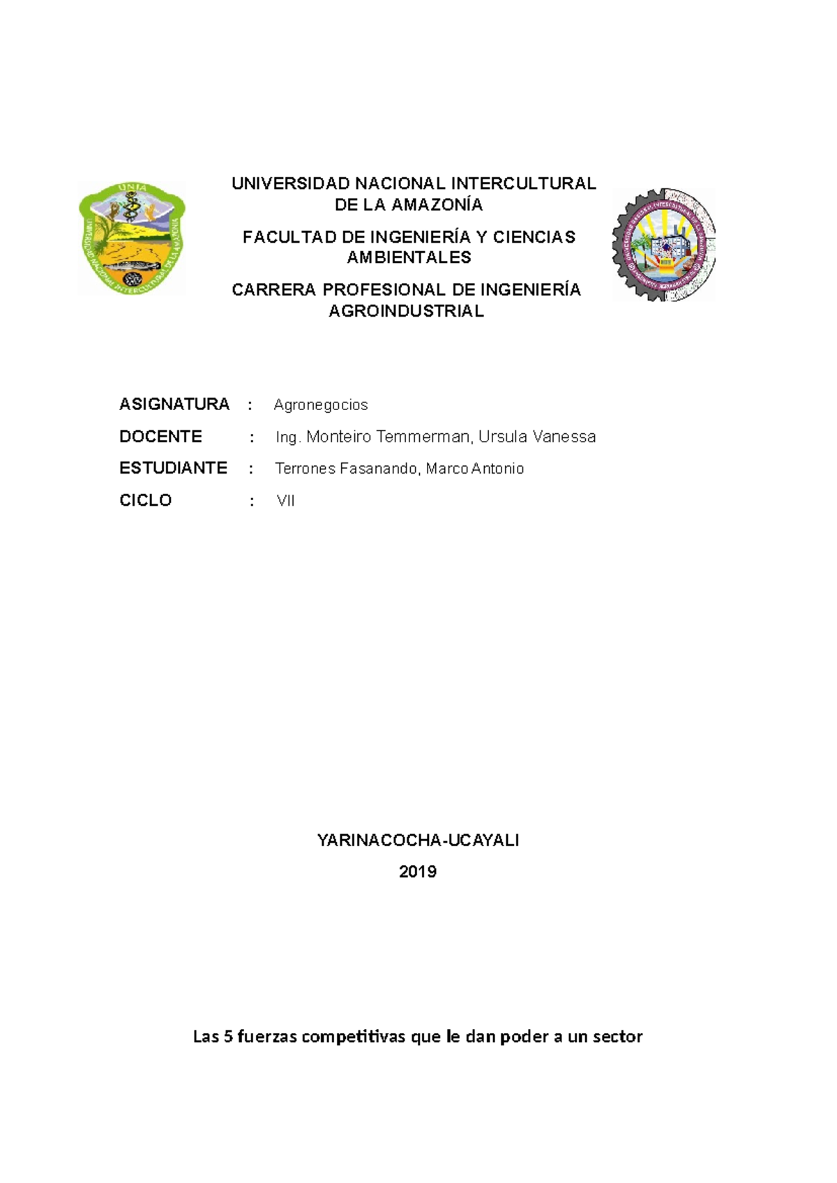 Agronegocios - jknkk - UNIVERSIDAD NACIONAL INTERCULTURAL DE LA ...