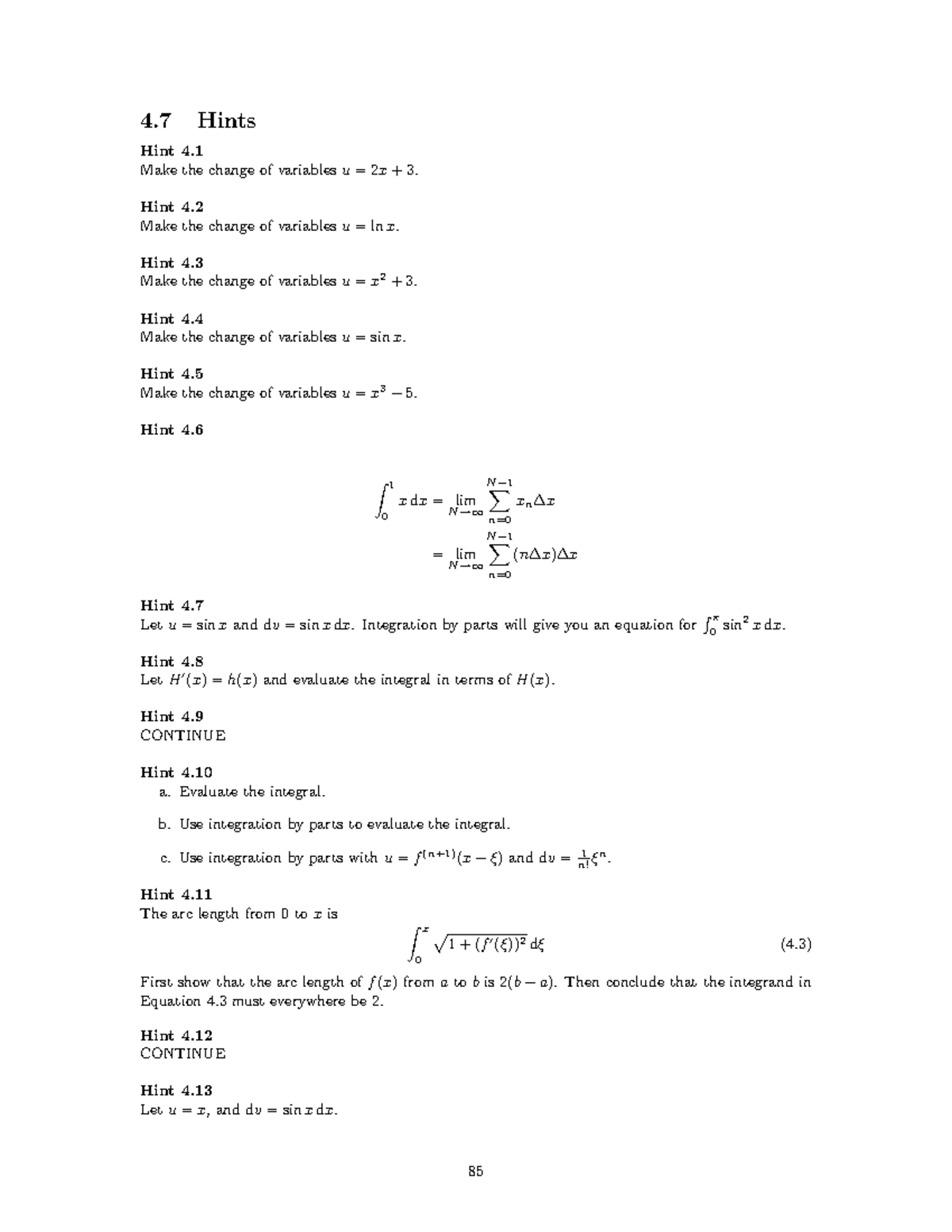 Ref MATH Adv Math Methods Sean Mauch-27 - 4 Hints Hint 4. Make the ...