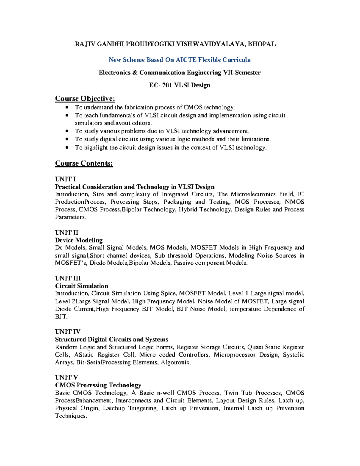 RGPV 7th Sem Syllabus - RAJIV GANDHI PROUDYOGIKI VISHWAVIDYALAYA ...