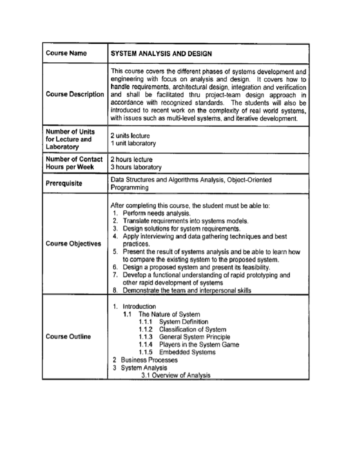System Analysis and Design - BS Accountancy - Studocu