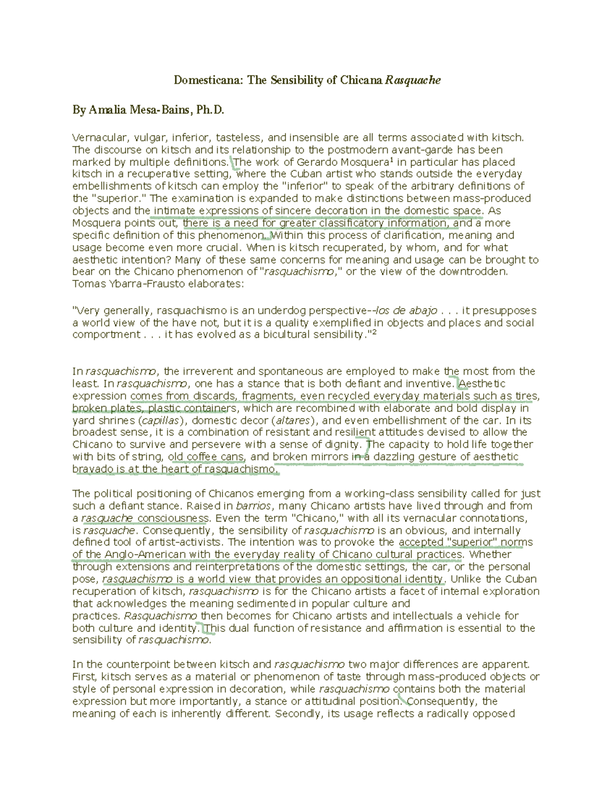 Rasquache - Grade: A - Domesticana: The Sensibility of Chicana ...