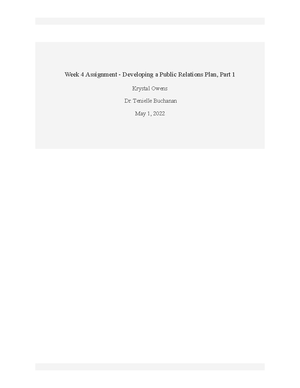 [Solved] Create a presentation of your security briefing message as if the - Public Relations ...