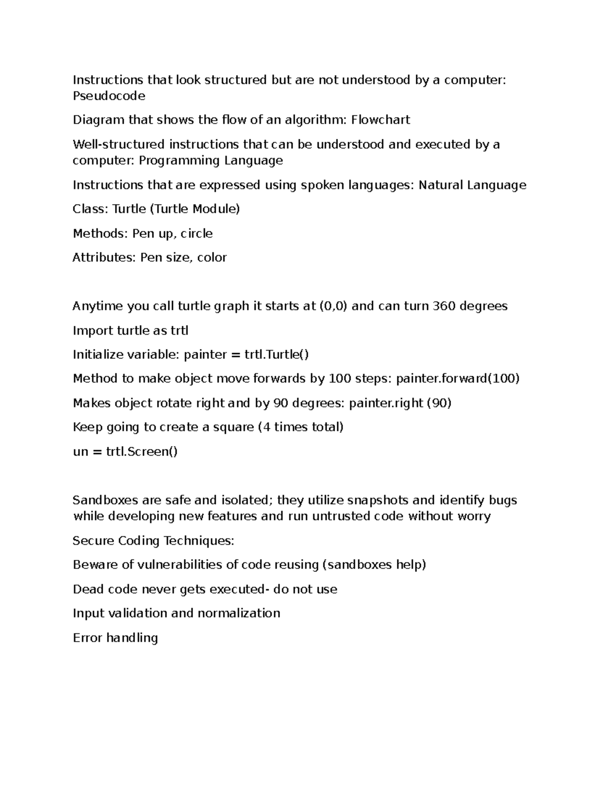 Comp Sci Notes Instructions That Look Structured But Are Not Understood By A Computer
