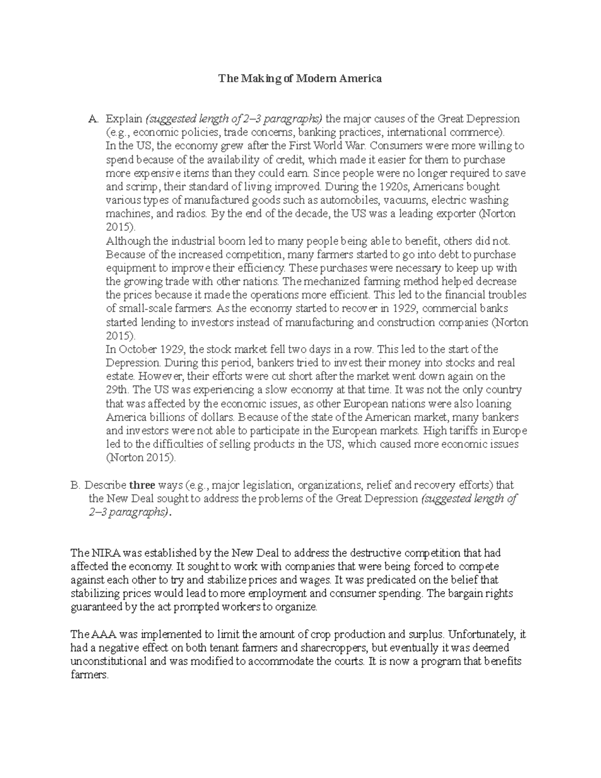 The Making of Modern America task 4 - The Making of Modern America A ...