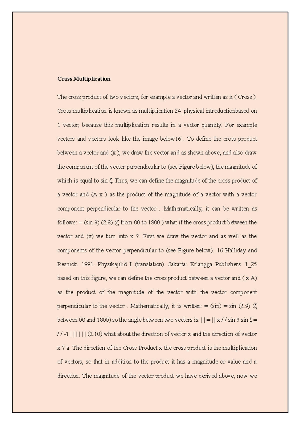 Material - Cross Multiplication - Cross Multiplication The cross ...