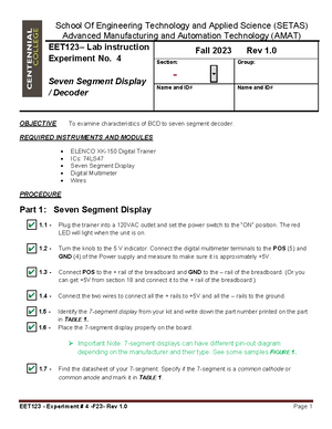 EET-216 W7 LAB #6 - EET-216 LAB #6 - Electrical Engineering Electrical ...