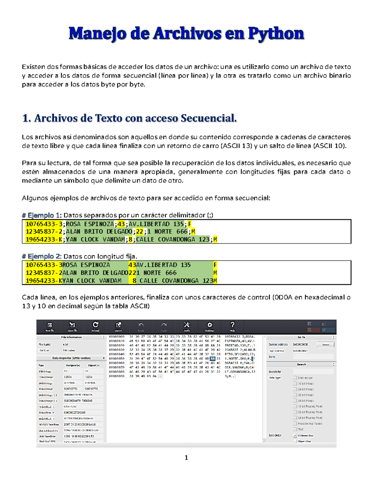 Python - Manejo de Archivos - Existen dos formas básicas de acceder los ...