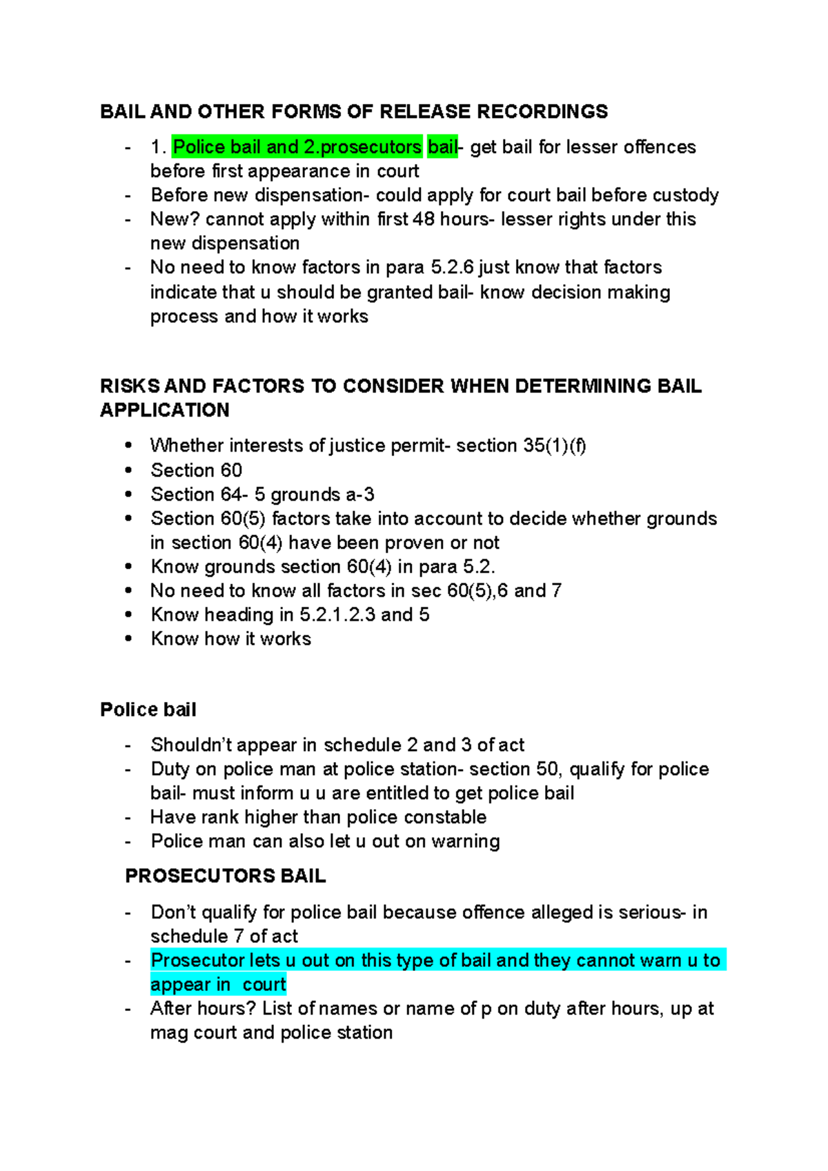 BAIL AND Other Forms OF Release Recordings - BAIL AND OTHER FORMS OF ...