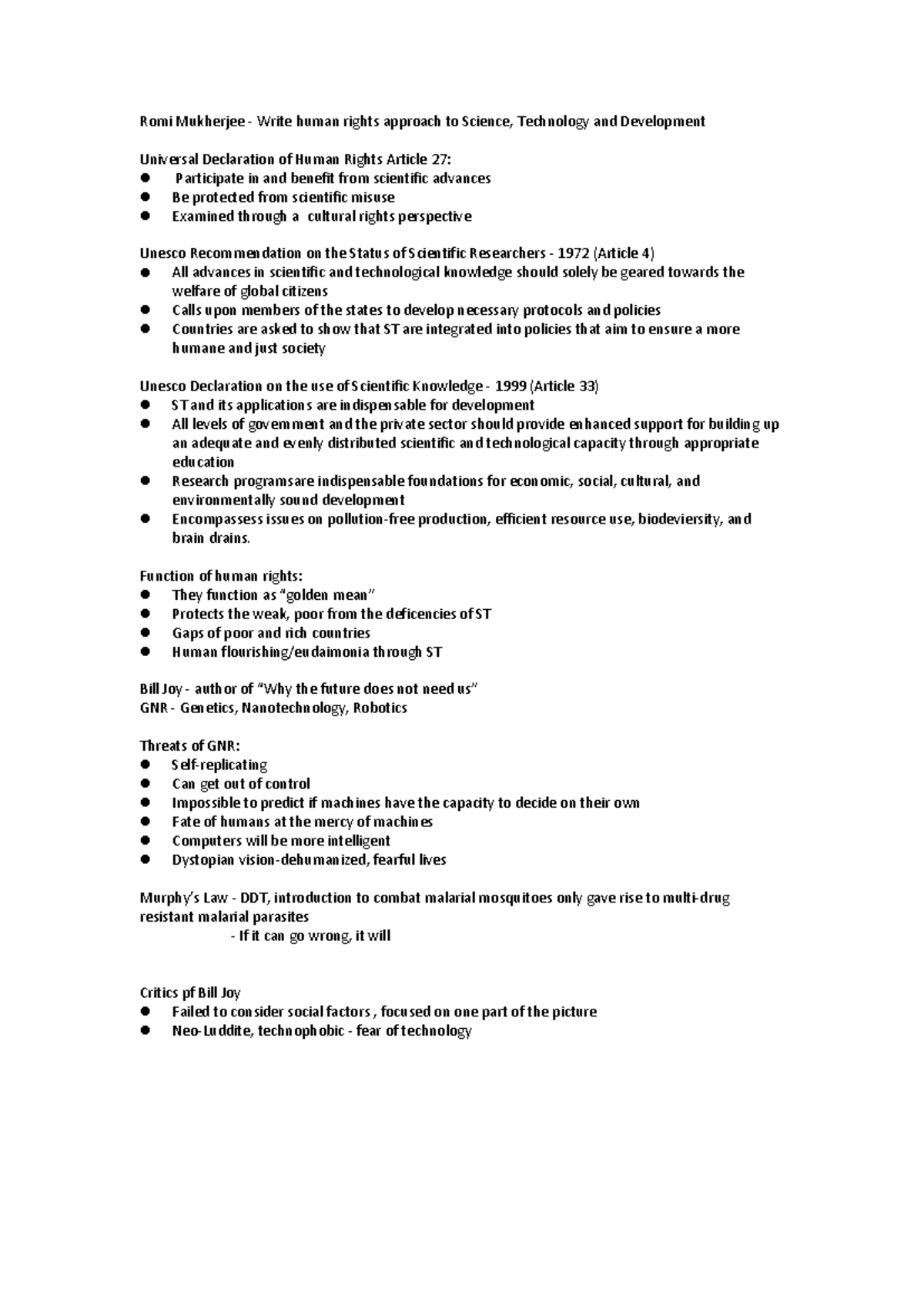 GSTS modulel 6 - Romi Mukherjee - Write human rights approach to ...